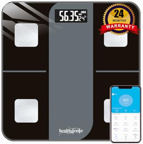 Healthgenie Smart BMI Weight Machine for Body Weight with 18 Body ...