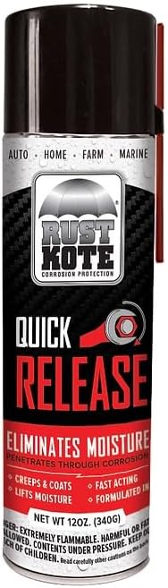 RustKote Quick Release Aerosol 12oz, Penetrating Oil. Corrosion ...
