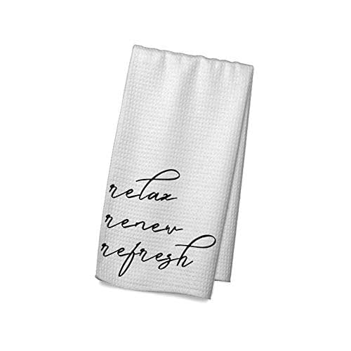 Amazon.com: Relax Renew Refresh Funny Bathroom Hand Towel : Home & Kitchen
