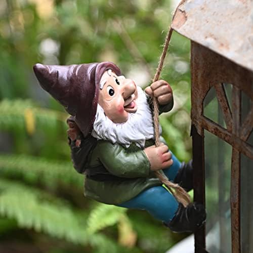 Amazon.com: Funny Garden Gnome, Climbing Gnome Tree Hugger Decor Tree ...
