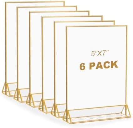 Amazon.com: Cashger 5X7 Clear Sign Holder, Wedding Table Sign Double ...