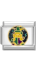 Quiges Special 9mm Italian Style Charm Link Module Stainless Steel Blue ...