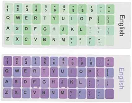 Amazon.com: 2PCS English Keyboard Stickers with Number Keyboard ...
