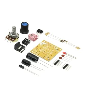 Amazon.com: Generic LM386 Mini Audio Amplifier DIY Kit 3.5MM 3V-12V ...