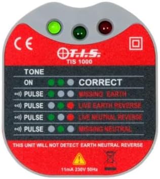 TIS 1000 Electrical 230V 13A Plug In Socket Tester With Sounder Buzzer ...