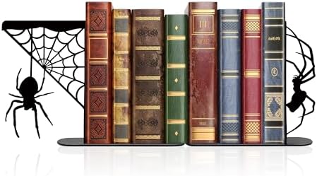Amazon.com: Metal Spider and Spider Web Bookend, Farmhouse Decorative ...