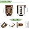 Amazon.com: PH PandaHall 10 Sets Iron Purse Push Locks Clasp Lock for ...