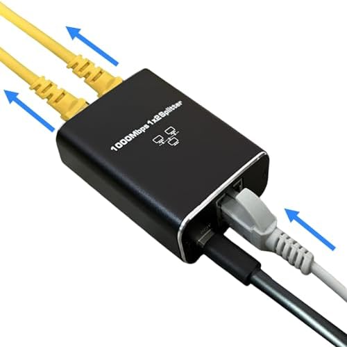 Amazon.com: Ethernet Splitter 1 to 2 1000Mbps, Internet Splitter High ...