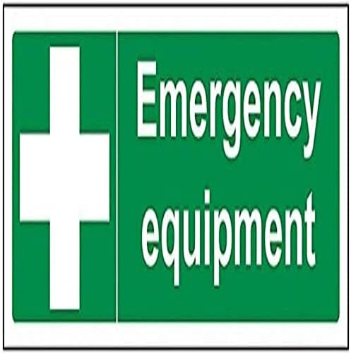 300mmx100mm Emergency Equipment Sign Sticker Self Adhesive : Amazon.co ...