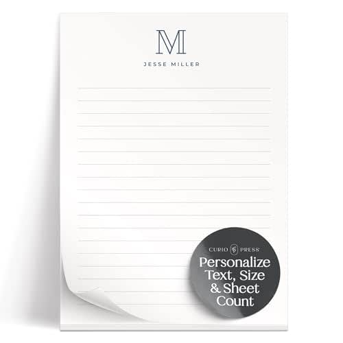 Amazon.com: Curio Press - Custom Stationary Note Pad - Personalized Notepads with Name and ...