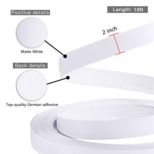 Snapklik.com : ZYJT White Edge Banding, 2 Inch X 10ft Roll Of Veneer ...