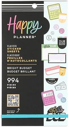 Amazon.com: Happy Planner Sticker Pack, Easy-Peel Multicolor Stickers ...