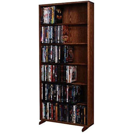 Amazon.com: The Wood Shed Solid Oak DVD Cabinet, Dark : Electronics