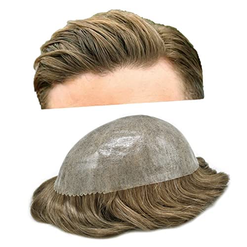 Amazon.com : Toupee for Men Hair Replcement System Mens Toupee Full ...