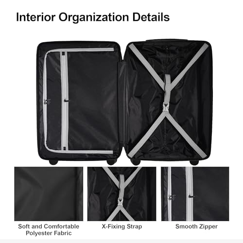 GinzaTravel GinzaTravel Hartschalen Koffer Trolley Großer ABS Material ...