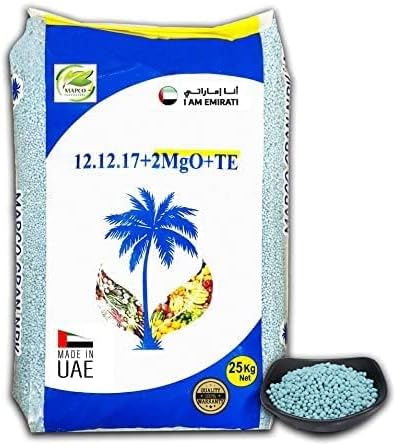 Orignal NPK 12-12-17+2Mgo+TE Fertilizer, 1-15kg Made in UAE (5kg ...