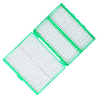STOBAZA Lab Slide Holder Box 100-piece Storage Case Microscope Slide ...