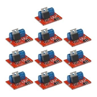 Lot de 10 modules pilote de transistor MOSFET IRF520, compatible avec ...
