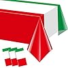 Amazon.com: 3 Pack Italian Flag Tablecloth, Italian Themed Disposable ...