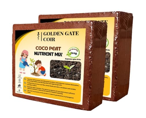 Golden Gate Coir Coco Pith -5kg Block Nutrient Blend - BigaMart