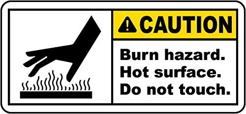 Caution. Burn Hazard. Hot Surface. Do not Touch. Sign Board Water Proof ...