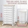 Amazon.com: Storage Cart with 8 Drawers, Utility Cart with White ...