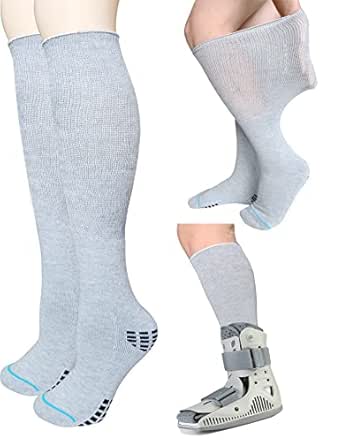 2 Pairs Walking Boot Socks for Orthopedic Walker Brace, Replacement ...