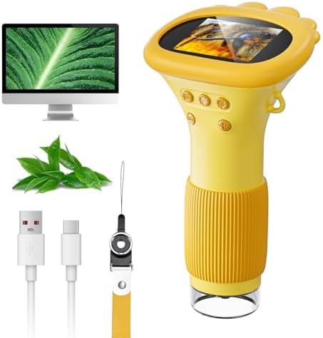 Amazon.com: 1000X Handheld Microscope for Kids 4K 2.0" Screen ...
