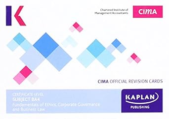 CIMA BA4 Fundamentals of Ethics, Corporate Governance and Business Law ...