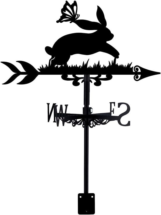 Amazon.com : SUPERDANT Running Bunny Weather Vane for Roof Mount Rabbit ...