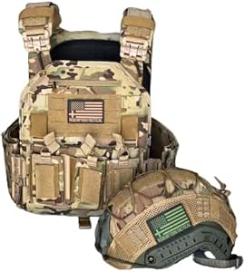 Amazon.com : OCP Crusader 2.0 Tactical Vest and OCP Crusader helmet ...