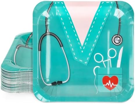 Amazon.com: 80 Pack Nurse Paper Plates for Nursing Graduation Party ...