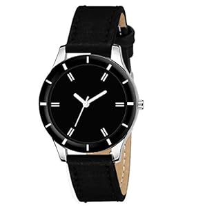 Varni Retail Simple Designer Black Leather and dial Watch for Women and ...