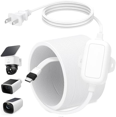 Amazon.com: 25ft Power Cable with Adapter for eufy SoloCam S340/S220 ...