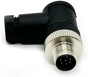 Amazon.com: FOWIUNYE M12 8 Pin Male Right Angle Connector, 12mm A Code ...