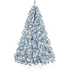Amazon.com: Best Choice Products 4.5ft Pre-Lit Ice Blue Christmas Tree ...
