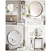 Amazon.com: Round Mirror, 18 inch Circle Mirror, Black Metal Frame ...