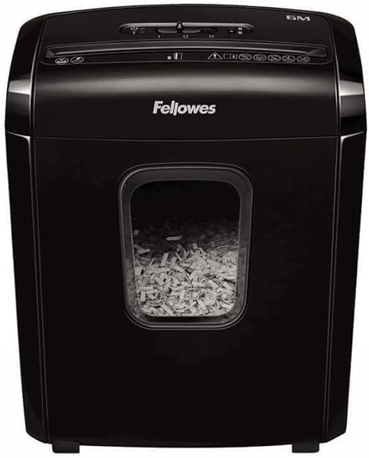 Fellowes Paper Shredder for Home Office Use - 6 Sheet Mini Cut Shredder ...