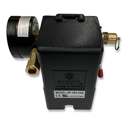 25 AMP Air Compressor Pressure Switch 4 Port 145-175 PSI w/ Back Mount ...