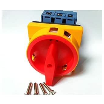 AC 600V 40A 2 Position 3 Phase Panel Rotary Selector Changeover Switch ...