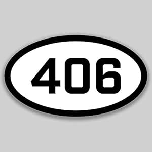 Amazon.com: DHDM 406 Area Code Sticker Montana Billings Bozeman Butte ...