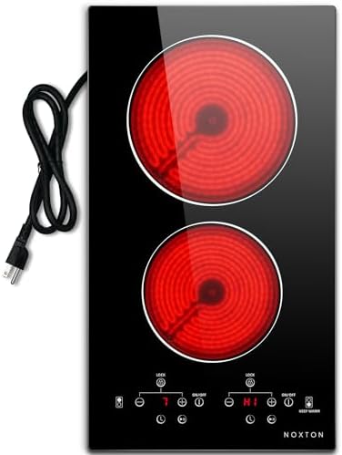 Amazon.com: Noxton 110V Electric Cooktop 2 Burners, 12 Inch Electric ...