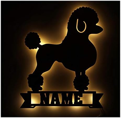 Geschenke Pudel Deko Licht für Pudelfreunde Liebhaber Fans Züchter I ...