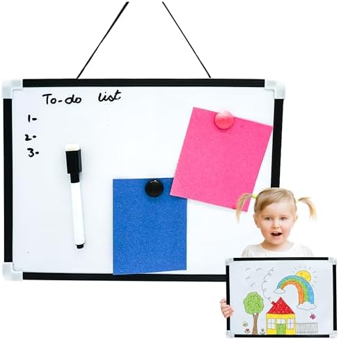 A4 Magnetic Whiteboard with Pen, Portable Mini Whiteboard, Dry Wipe ...