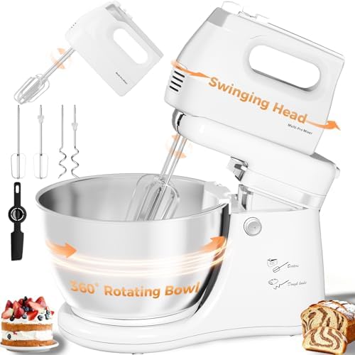 Amazon.com: Stand Mixer Electric Kitchen Mixer, 4.8 QT Auto-Rotating ...