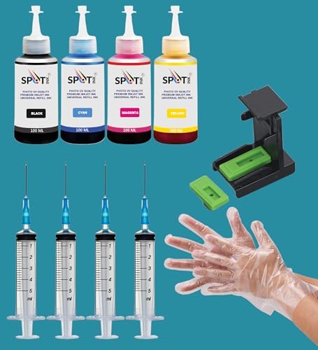 TURBO Ink Cartridge Refill Kit Suitable for HP 682 Black with 120ml ...