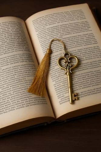 ThincAmaxe Vintage Key Bookmark with Golden Tassel | Antique Brass ...