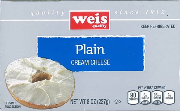 Amazon.com: Weis Quality, Cream Cheese Smooth And Creamy Original Bar ...