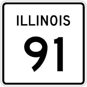 Amazon.com: MR3Graphics Illinois State Route 91 Sticker R4359 Highway ...
