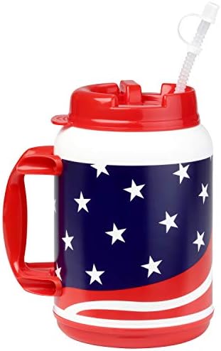 Amazon.com | ban.do 32 oz Plastic Cup with Handle and Lid, Large ...